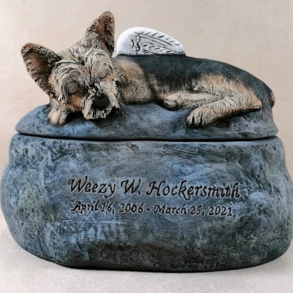 Yorkie Urn - Etsy