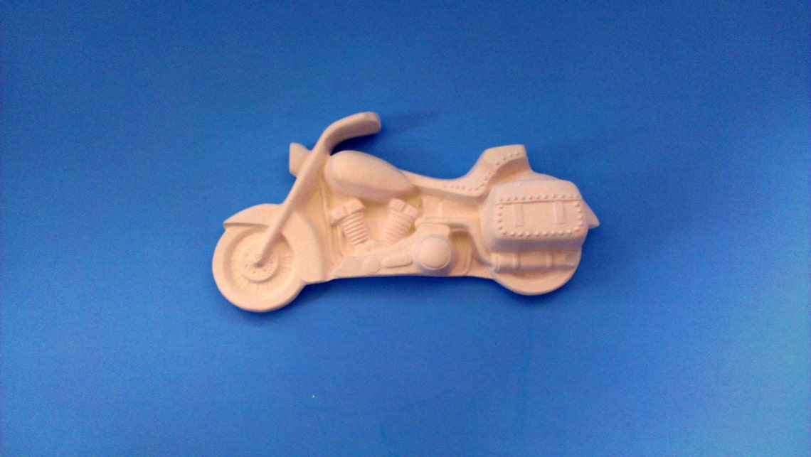 Ceramic Motorcycle Wall Plaque or Table Decoration- 9.75 Inches Long ...