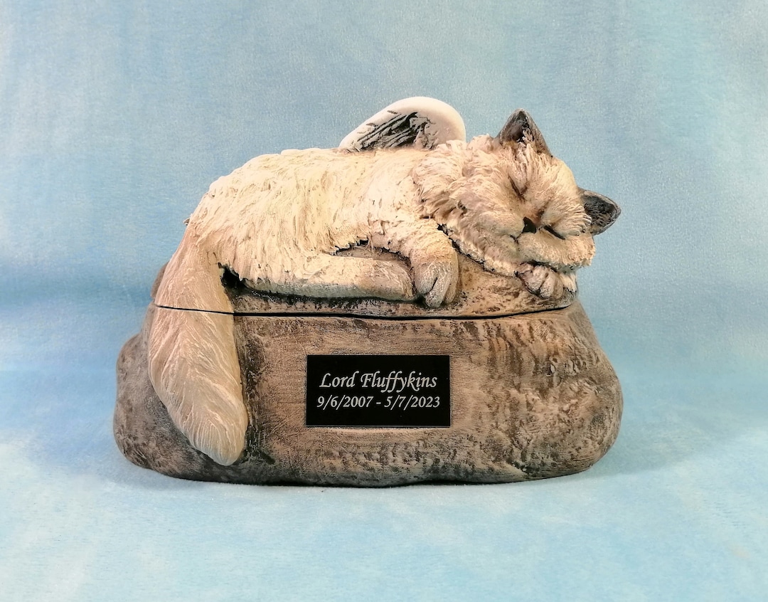 Ceramic Long Haired Engraved Custom Painted and Sculpted Himalayan Cat ...