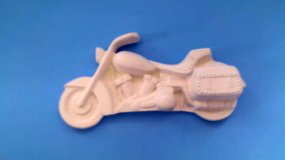 Ceramic Motorcycle Wall Plaque or Table Decoration- 9.75 Inches Long ...