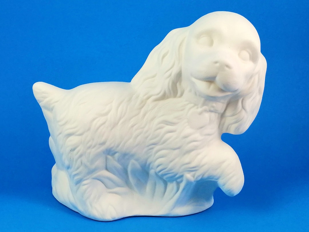 Ceramic Ready to Paint Cocker Spaniel Puppy, 9 Inches Long, DIY - Etsy