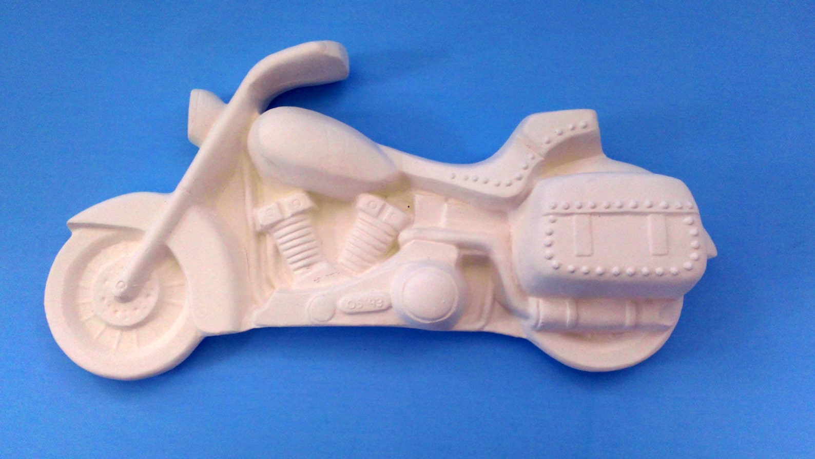 Ceramic Motorcycle Wall Plaque or Table Decoration- 9.75 Inches Long ...