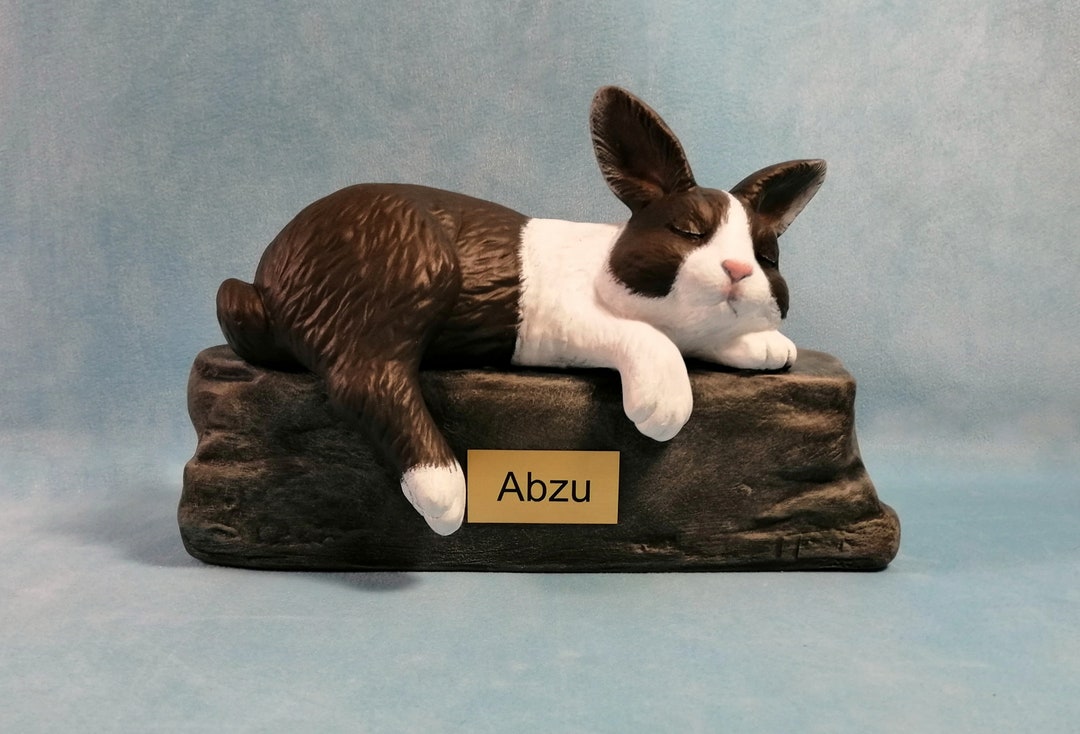 Custom Painted Ceramic Bottom Loading Rabbit or Bunny Cremation Urn ...