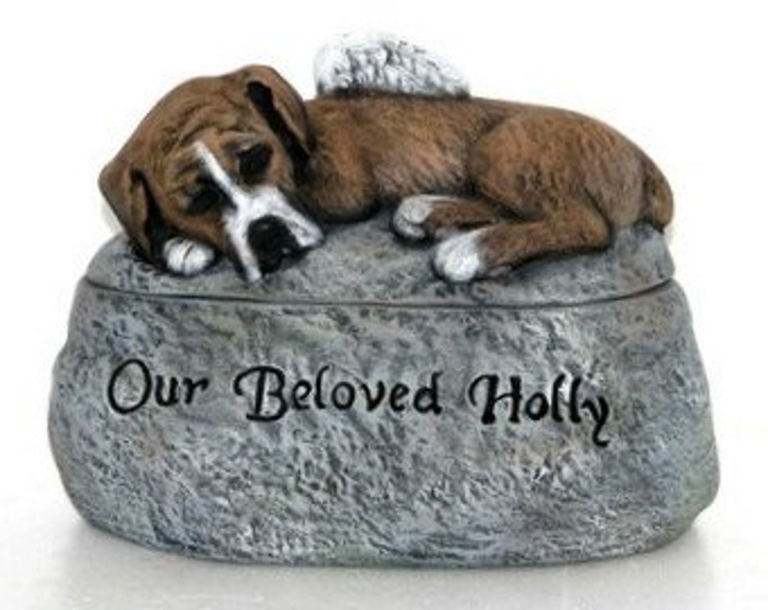 Custom Breed-ceramic Hand Sculpted and Painted Boxer Cremation Urn -pet ...