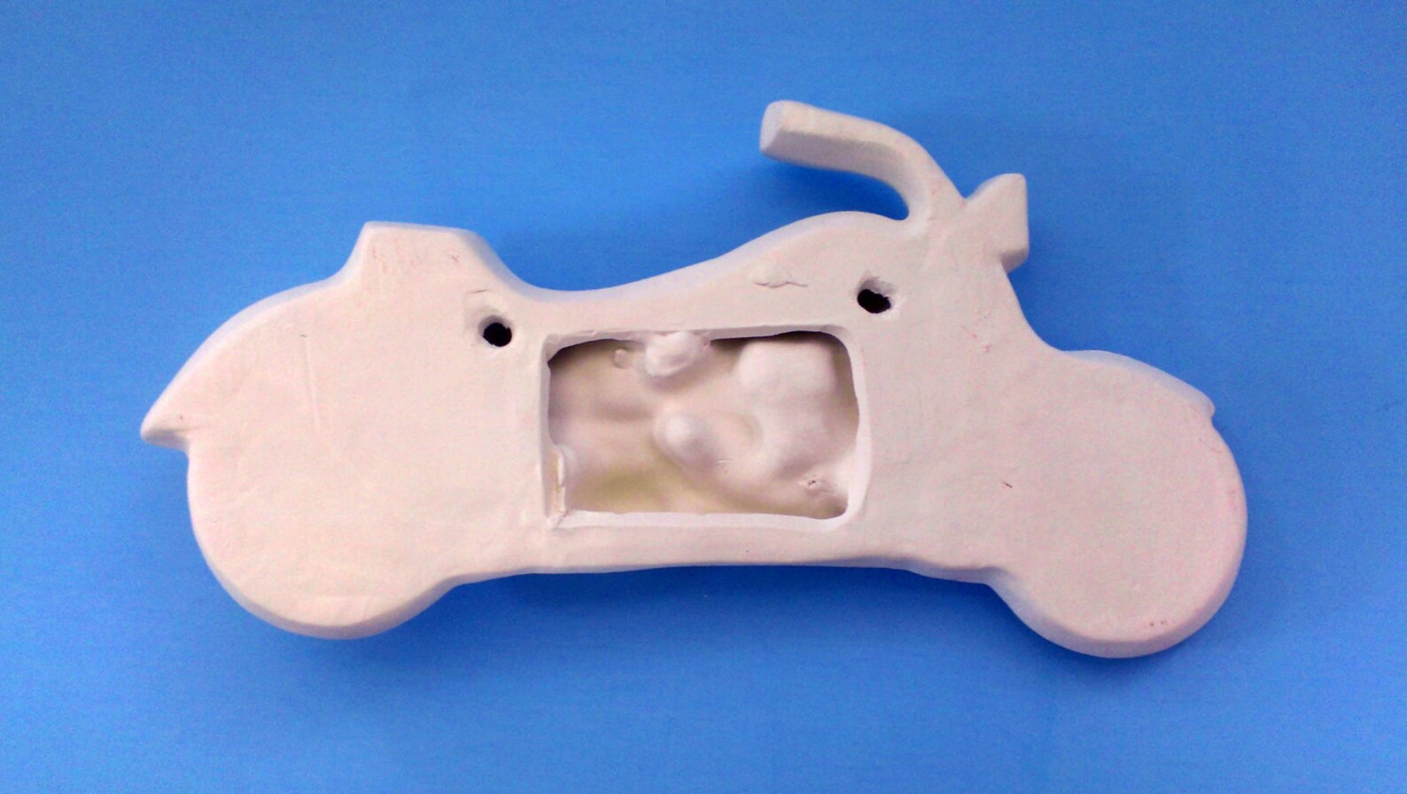 Ceramic Motorcycle Wall Plaque or Table Decoration- 9.75 Inches Long ...