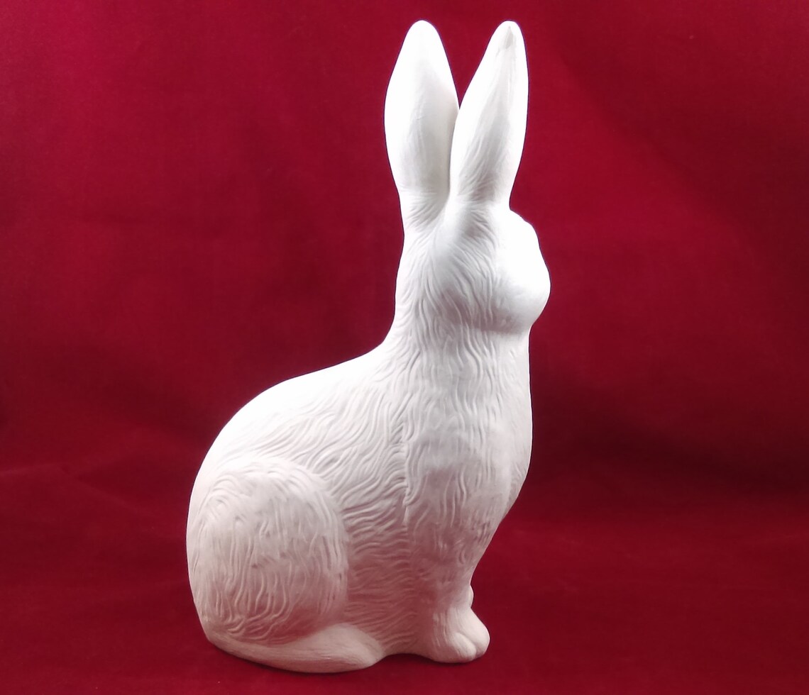 Ready to Paint Large Ceramic Bunny for the Garden 14 - Etsy