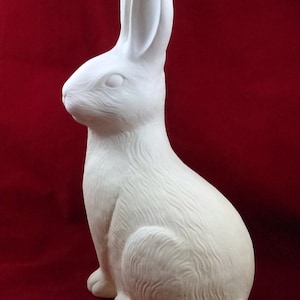 Ready to Paint - Large Ceramic Bunny for the Garden - 14 Inches ...