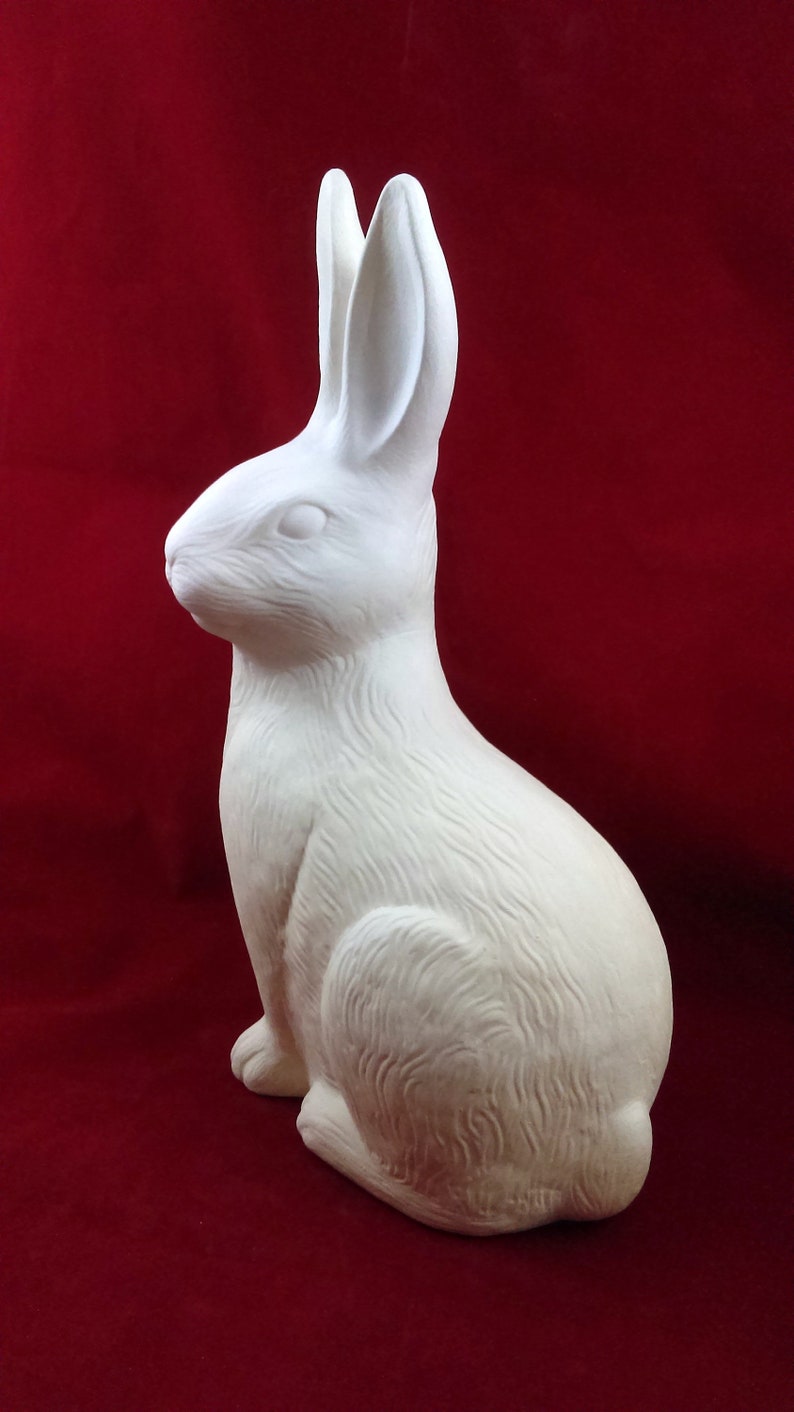 Ready to Paint Large Ceramic Bunny for the Garden 14 - Etsy