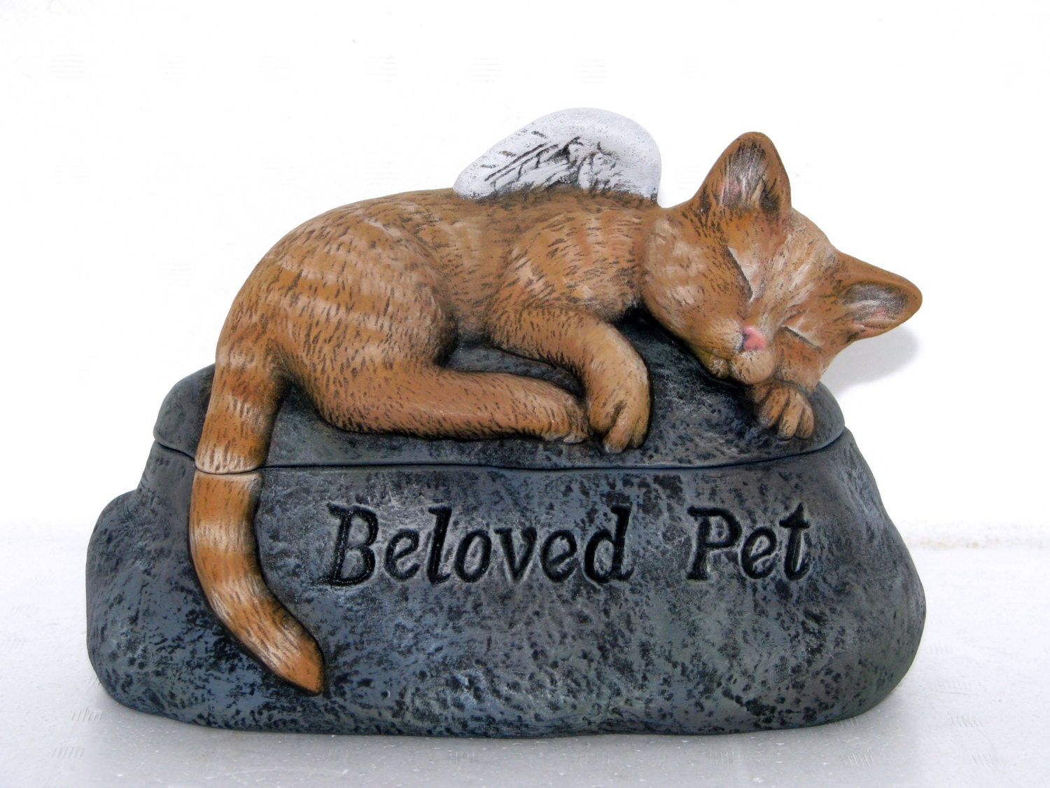 Ceramic Engraved Painted Cat Cremation Urn hand made pet urn | Etsy