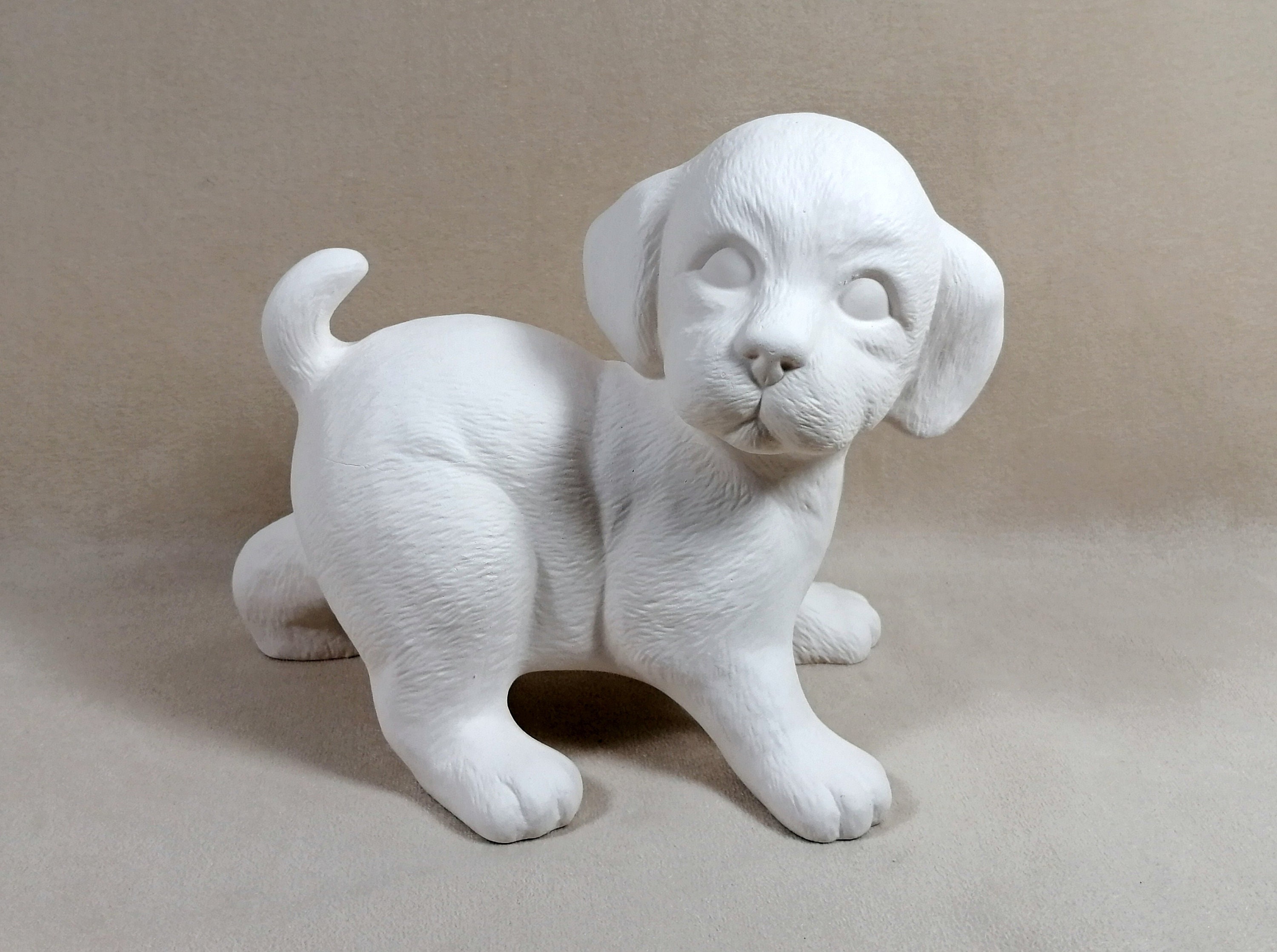 Ceramic Ready to Paint Standing Puppy - Handmade, Ceramic Bisque-diy - Etsy