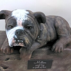 Custom Painted Bulldog Cremation Urn -pet Hand Made Urn-made to Order ...