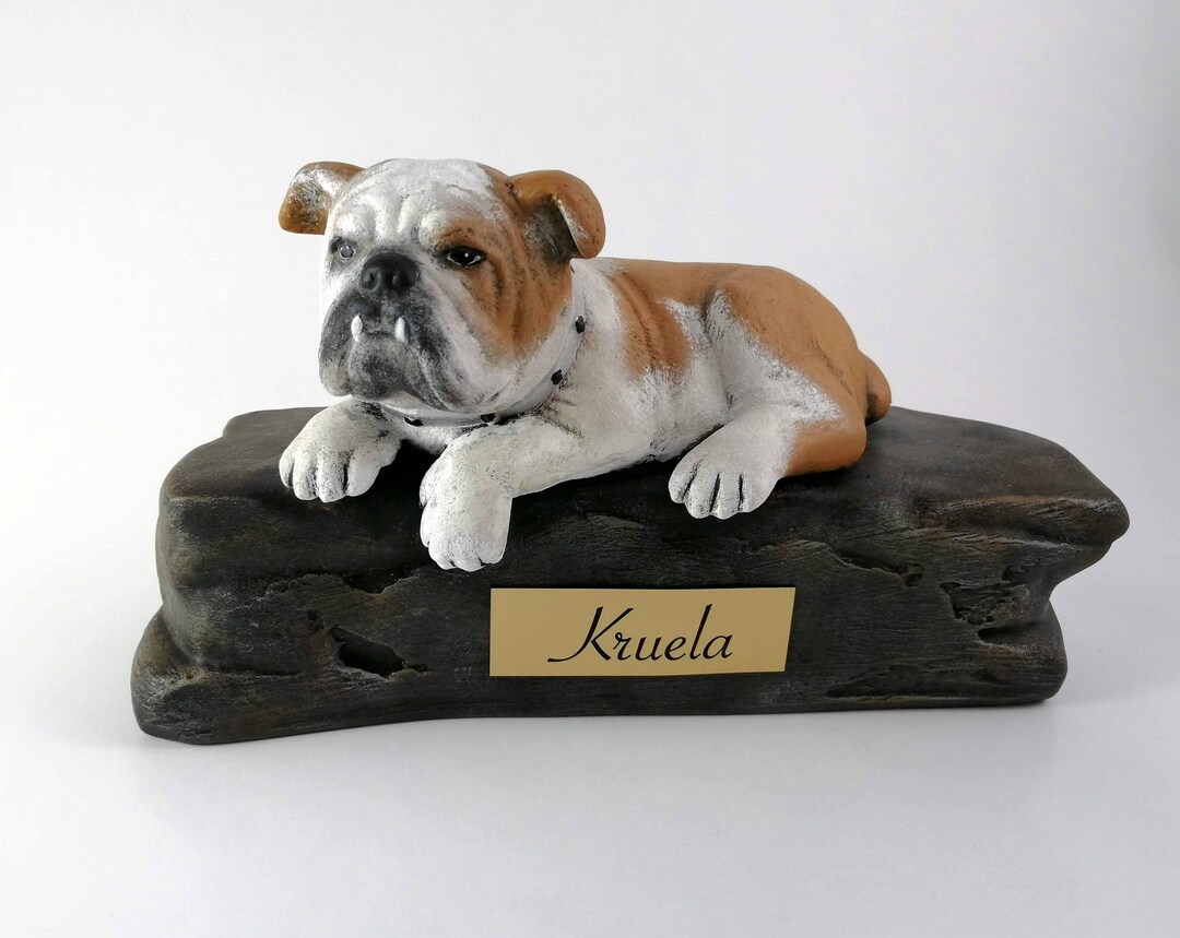 Custom Paint Bulldog Cremation Urn -pet Hand Made Urn - Etsy