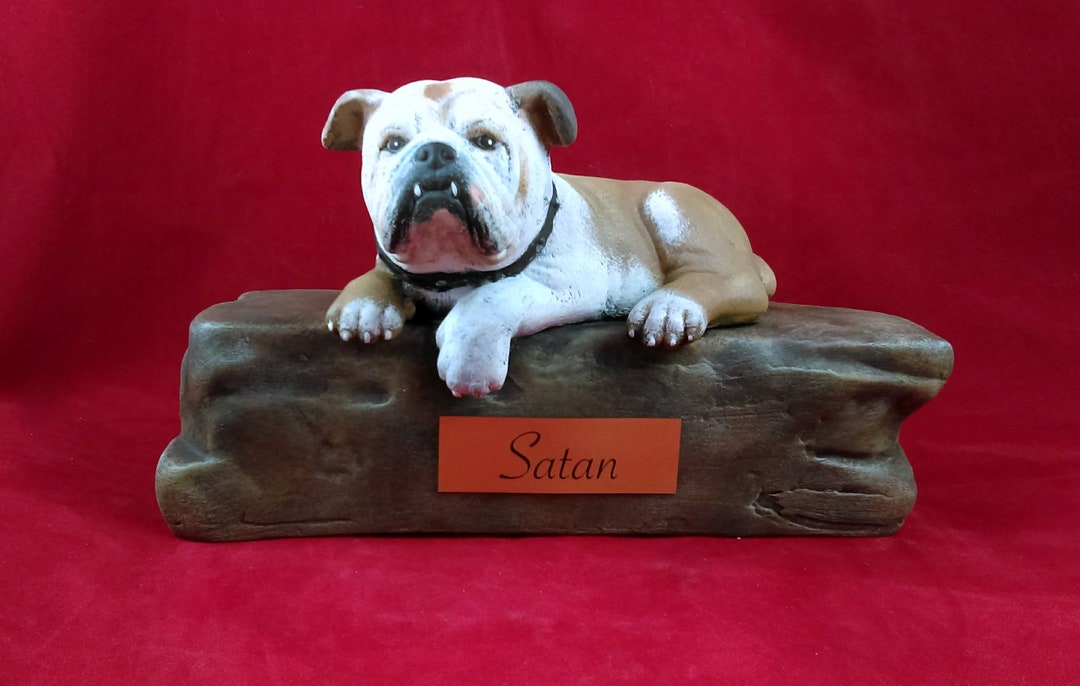 Custom Painted Bulldog Cremation Urn -pet Hand Made Urn - Made to Order ...