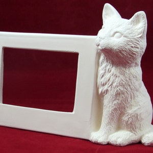 Ceramic Ready to Paint Cat Picture Frame - Handmade, Ceramic Bisque - Etsy