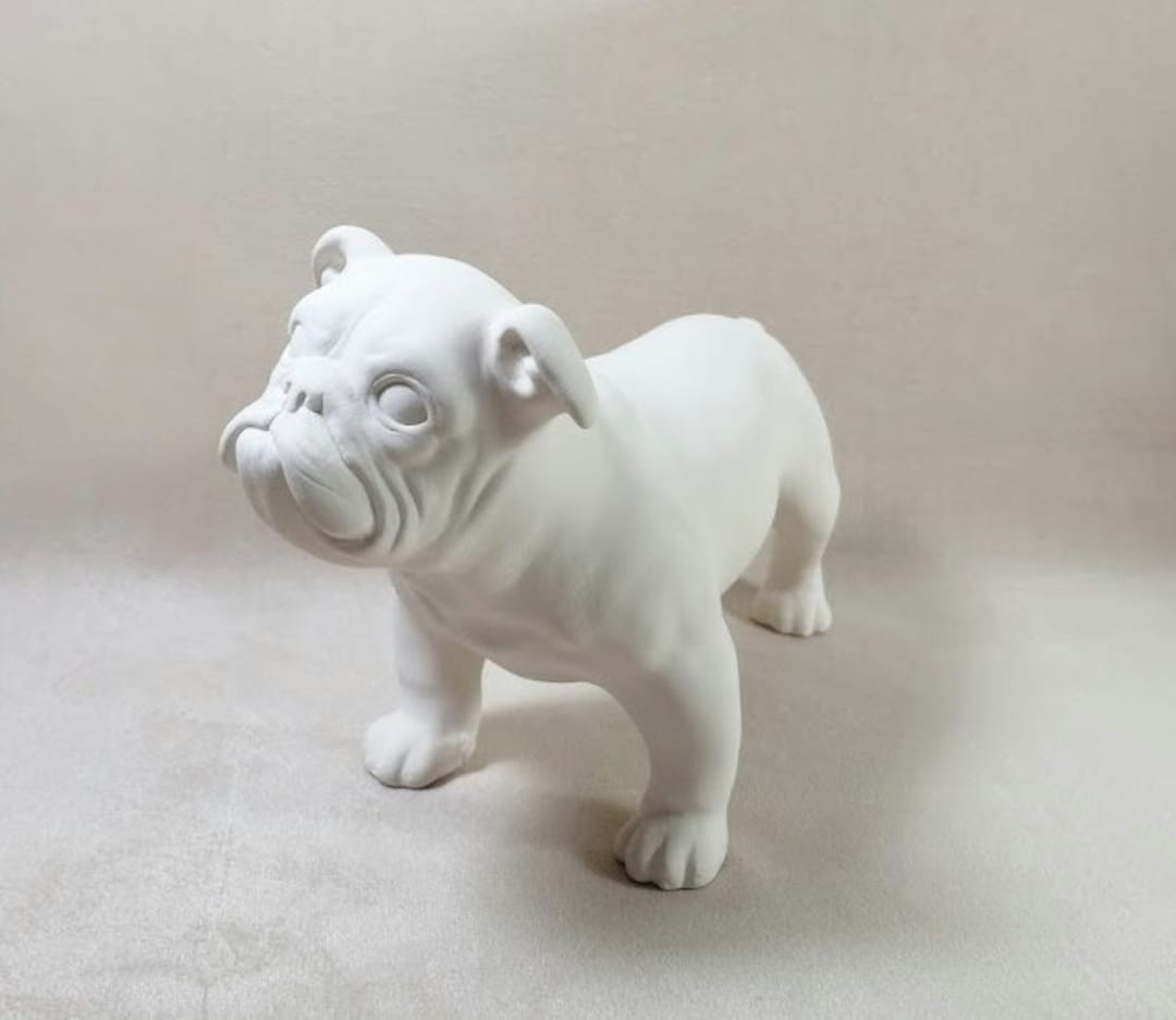 Ceramic Ready to Paint Bulldog -10 Inches Long, DIY, Decor - Etsy