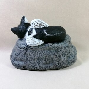Custom Ceramic Engraved and Custom Painted Cat Cremation Urn With ...