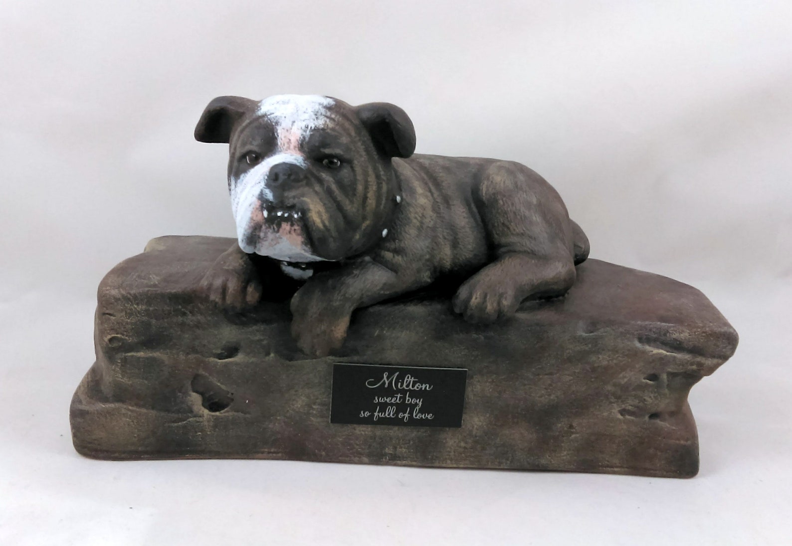 Custom Painted Bulldog Cremation Urn pet Hand Made Urn-made - Etsy