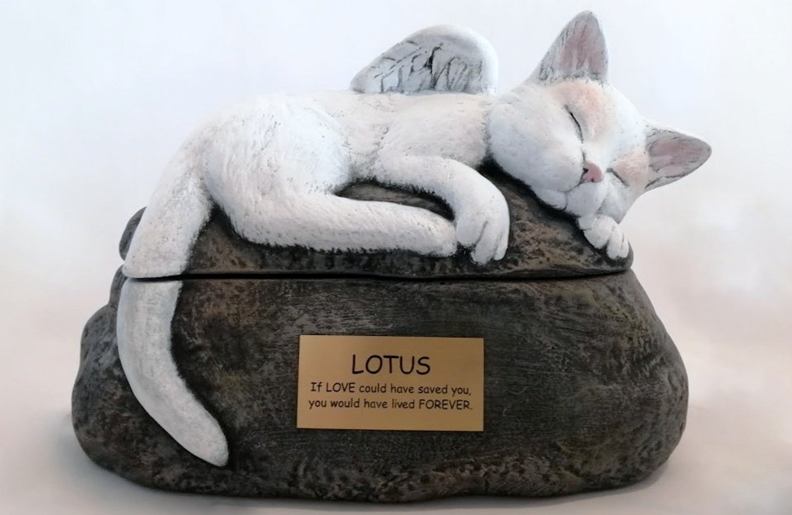 Custom Painted Ceramic Engraved Painted Cat Memorial Cremation - Etsy