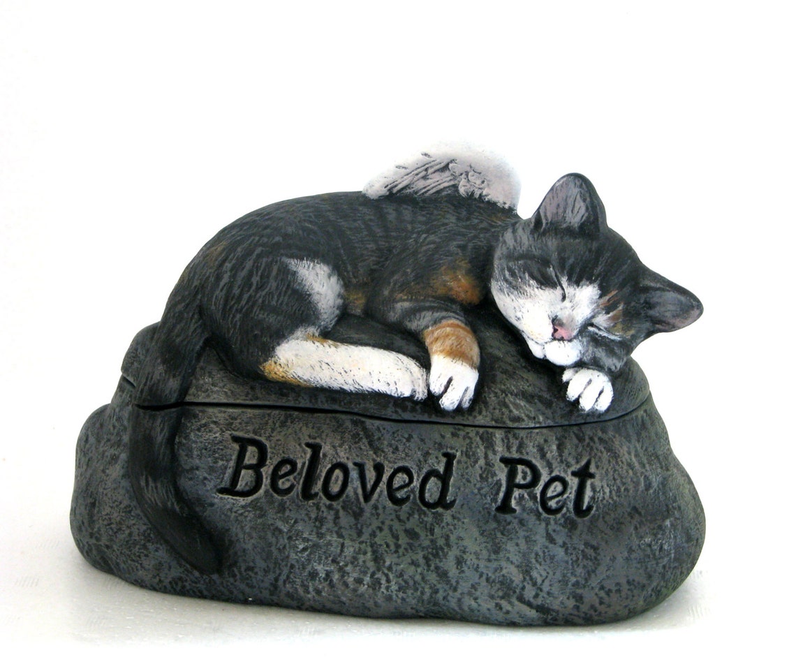 Ceramic Engraved Painted Cat Cremation Urn Hand Made Pet Urn - Etsy