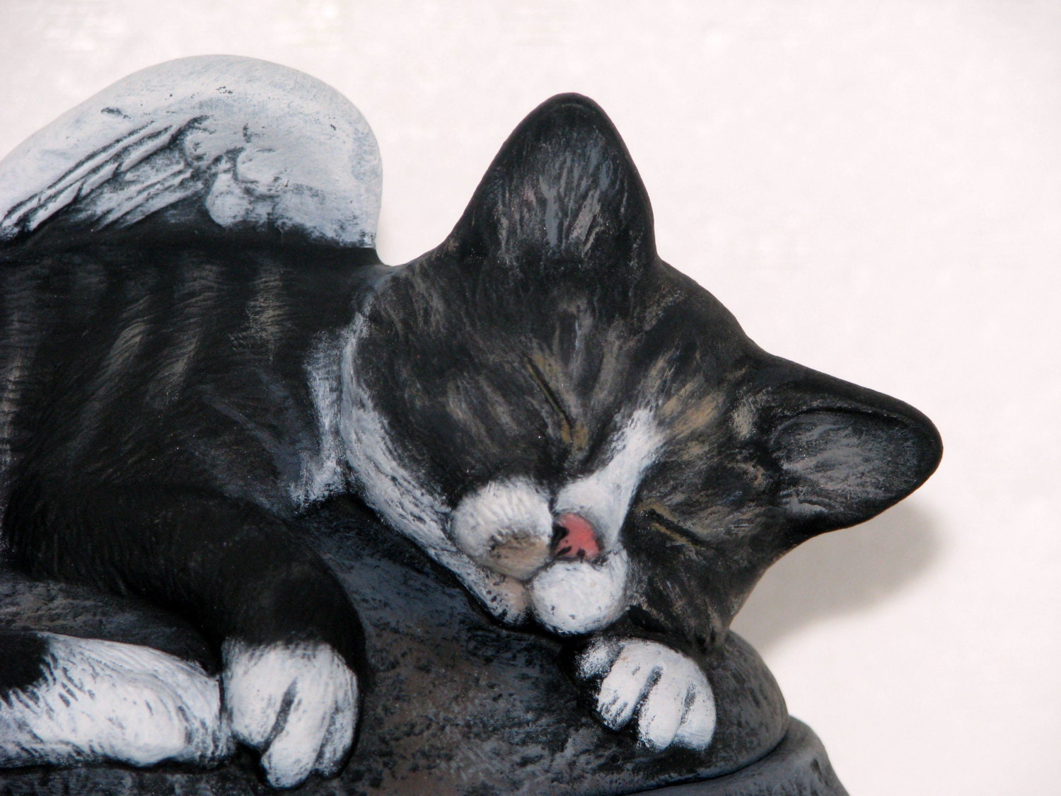 Ceramic Engraved Painted Cat Cremation Urn Hand Made Pet Urn - Etsy
