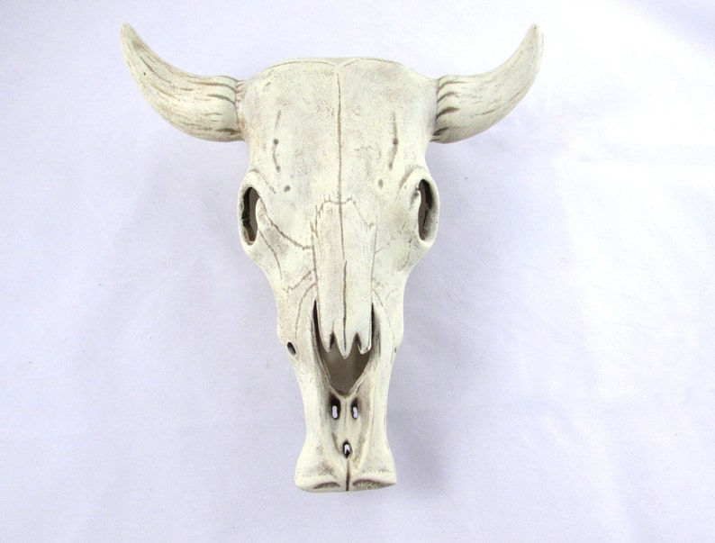 Ceramic Cow Skull 10 inches-hand made indoor or outdoor | Etsy