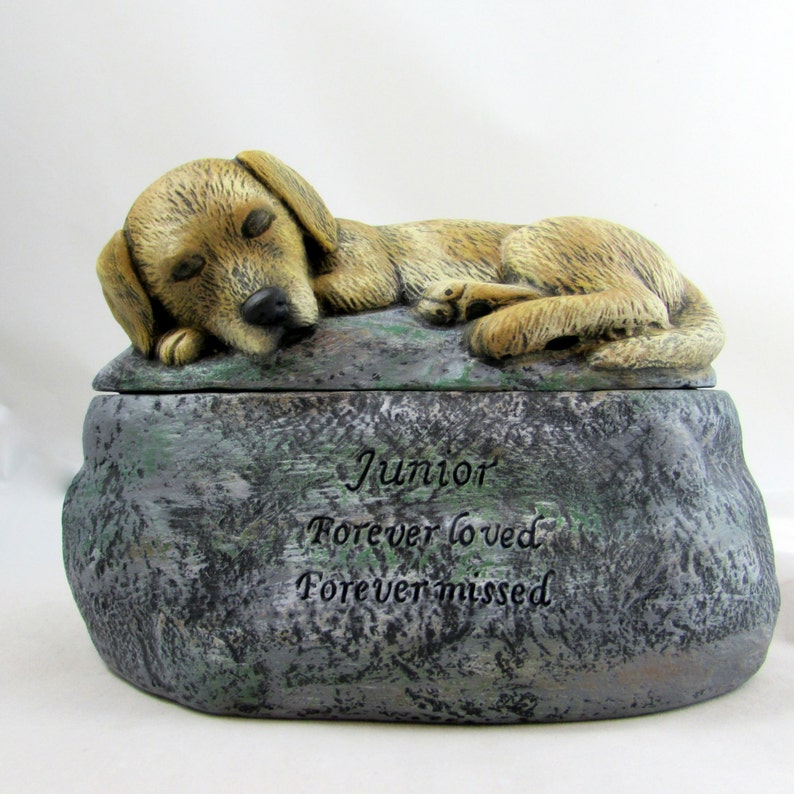 Ceramic Painted Golden Labrador or Retriever Dog Cremation Urn -pet ...