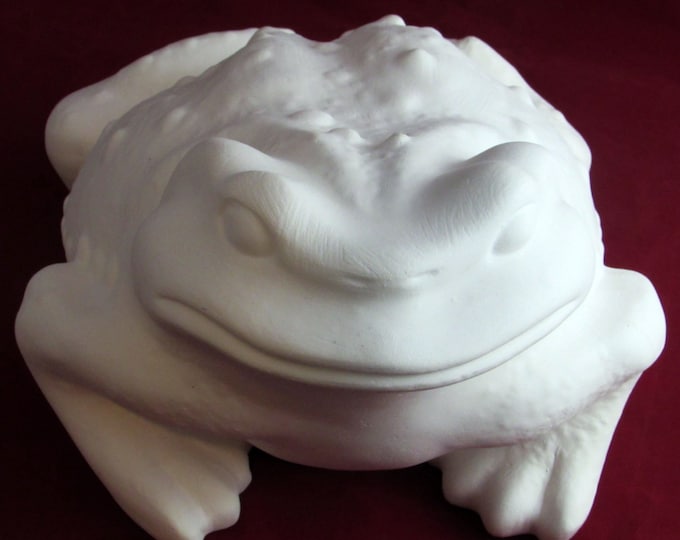 Jumbo Ceramic Ready to Paint Garden Frog - Bisque Frog - 14 Inches - Etsy