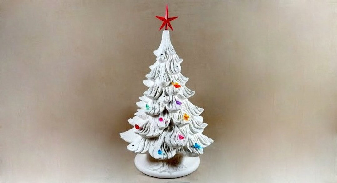LARGE Ready to Paint-large Ceramic Christmas Tree Kit , With Star ...