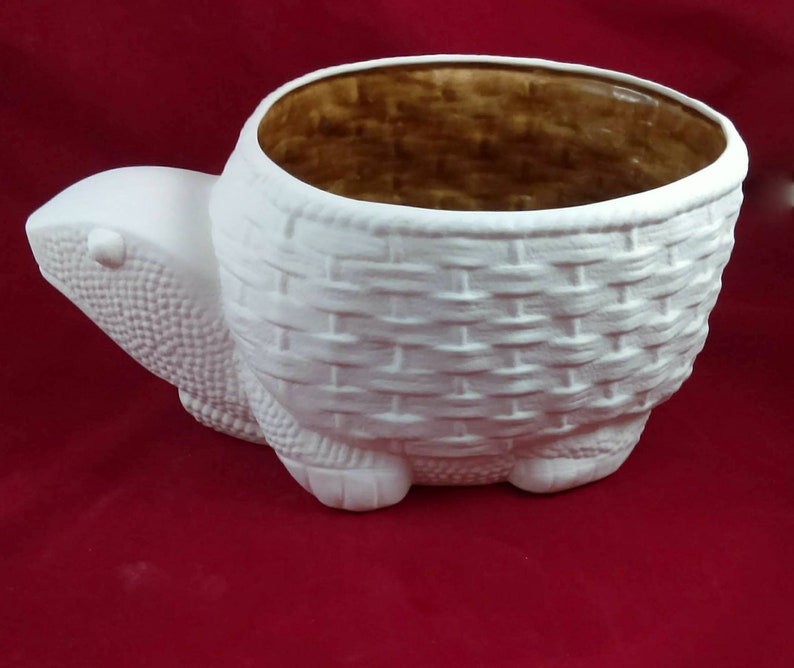 READY TO SHIP Ceramic Ready to Paint Large Turtle Planter - Etsy