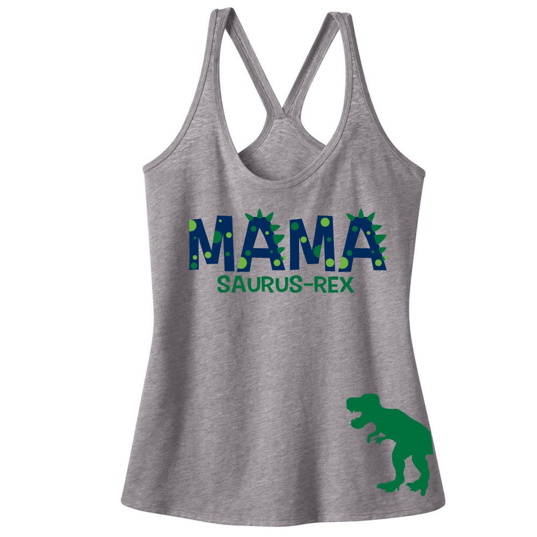 Mama-saurus-rex TANK Mom Dinosaur Shirt Mamasaurus Rex Shirt Mom Dino ...
