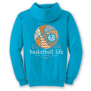 OFFICIAL TM Basketball Life™ Custom Monogram Hoodie Basketball Shirt ...