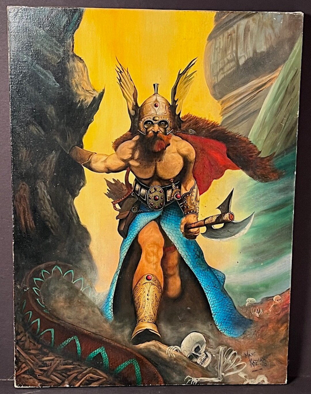 Original Painting of Frank Frazetta Art by Marc Kaplan 1978 - Etsy