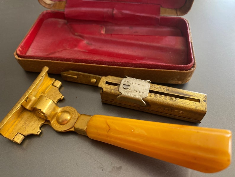 Vintage Shick Injector Razor Butterscotch Bakelite Handle - Etsy