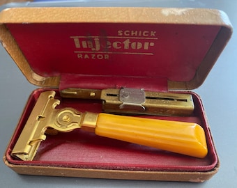 1935-1945 Schick Injector Deluxe Model E2 Left Swing Spring Single Edge ...