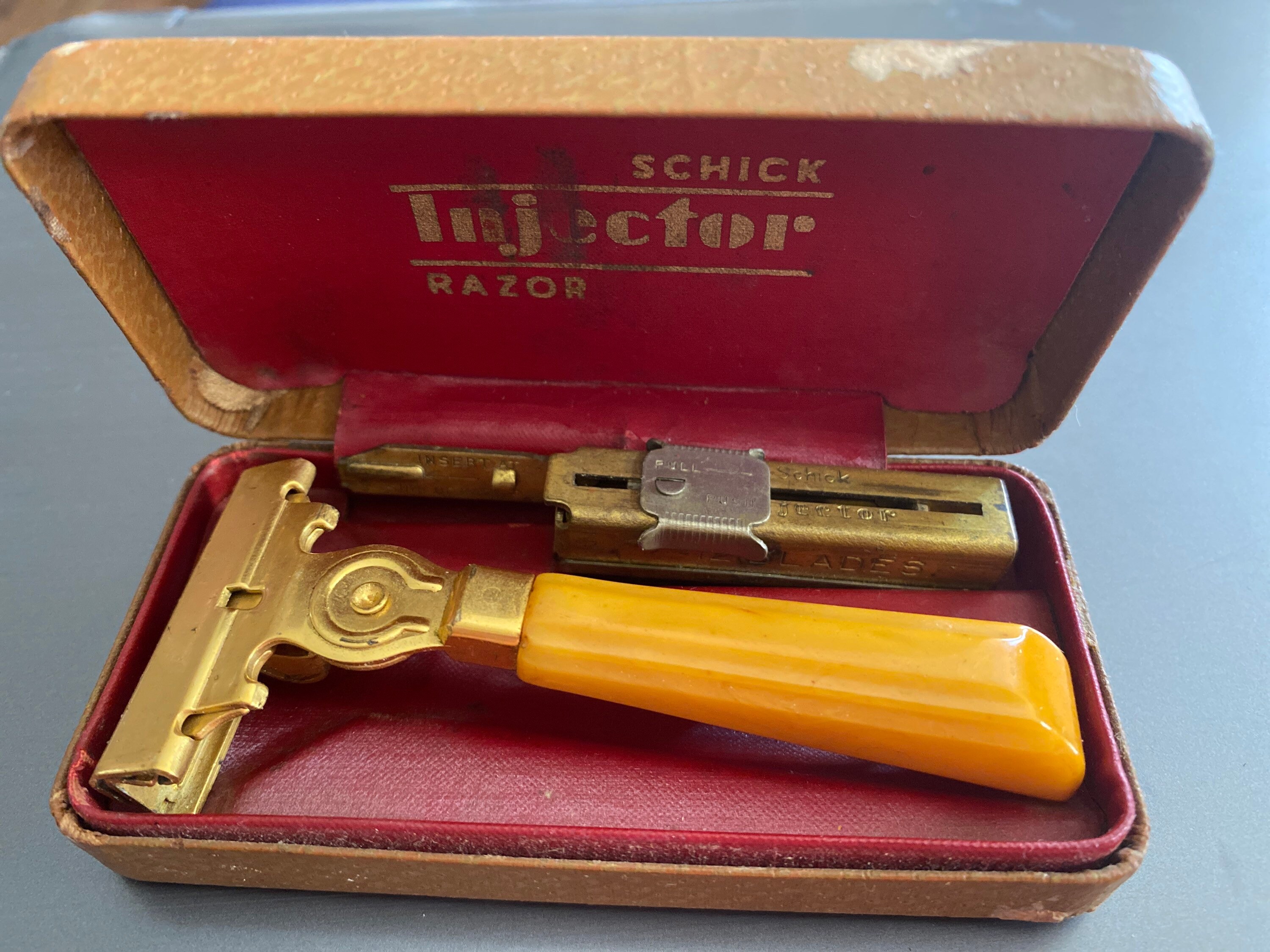 Vintage Shick Injector Razor Butterscotch Bakelite Handle - Etsy