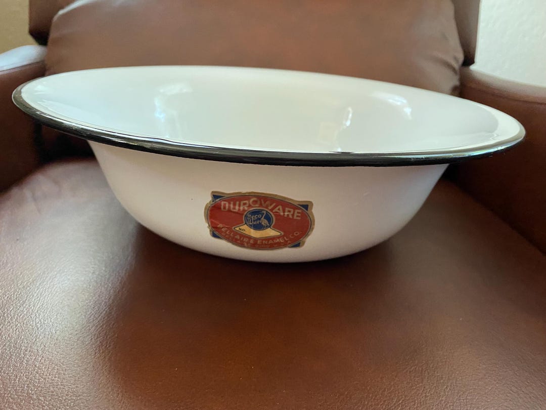 Vintage Enamelware Wash Basin Like New Original Label - Etsy