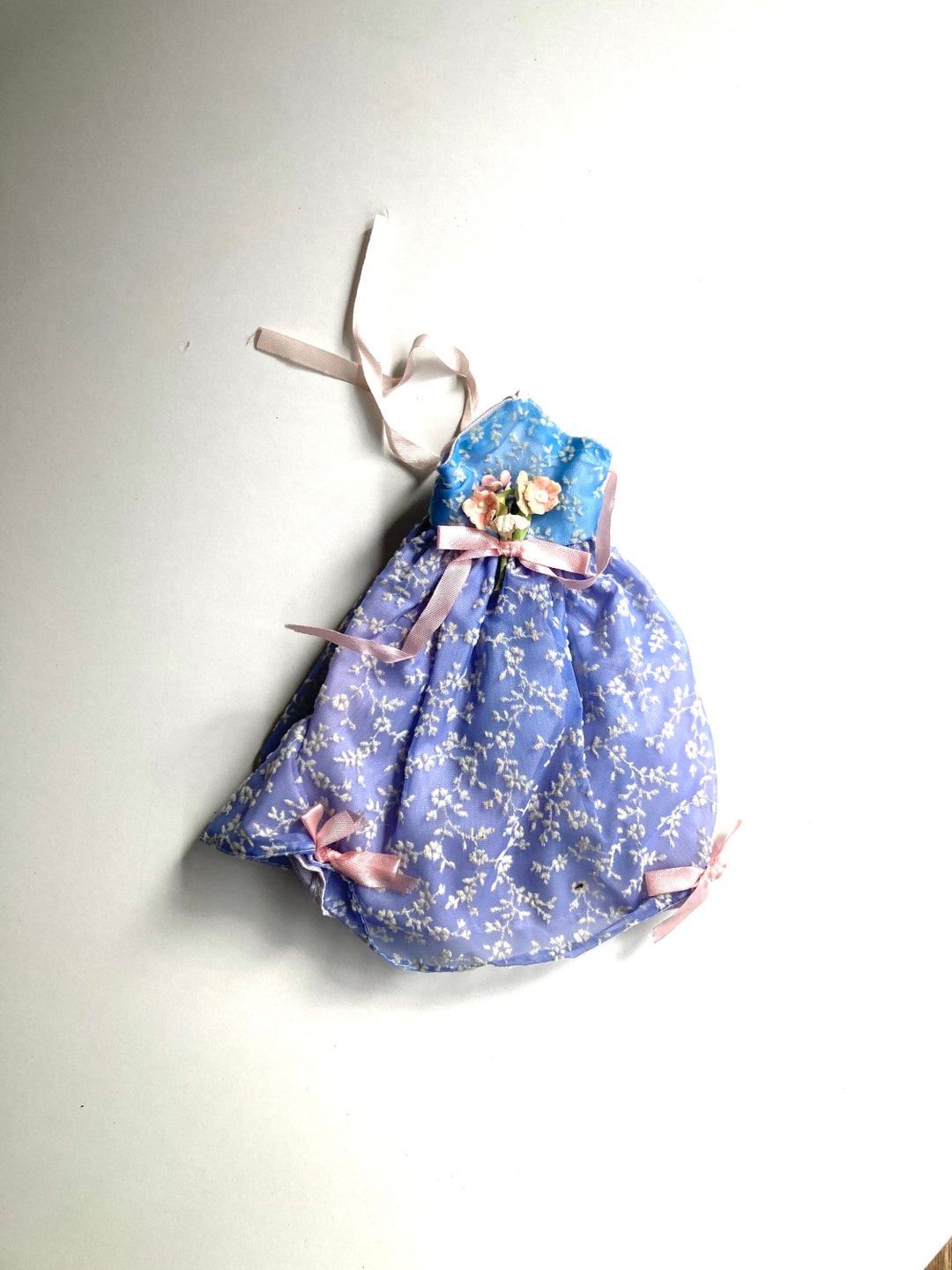 Vintage Light Blue Barbie-sized Dancer Dress Costume With Floral ...