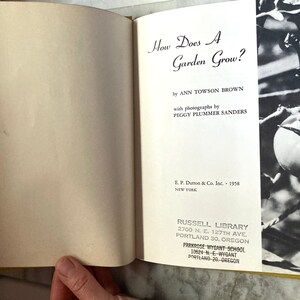 Vintage Childrens Book How Does a Garden Grow Ann Townson Brown ...