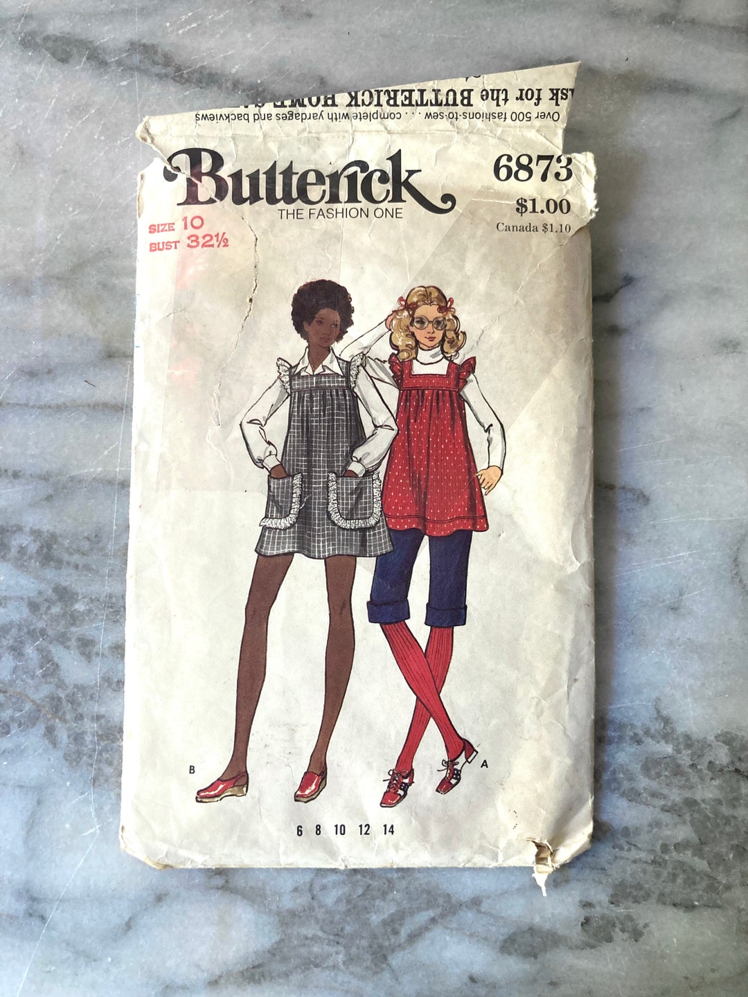 Vintage Butterick Pattern 6873 Smock Pattern - Etsy