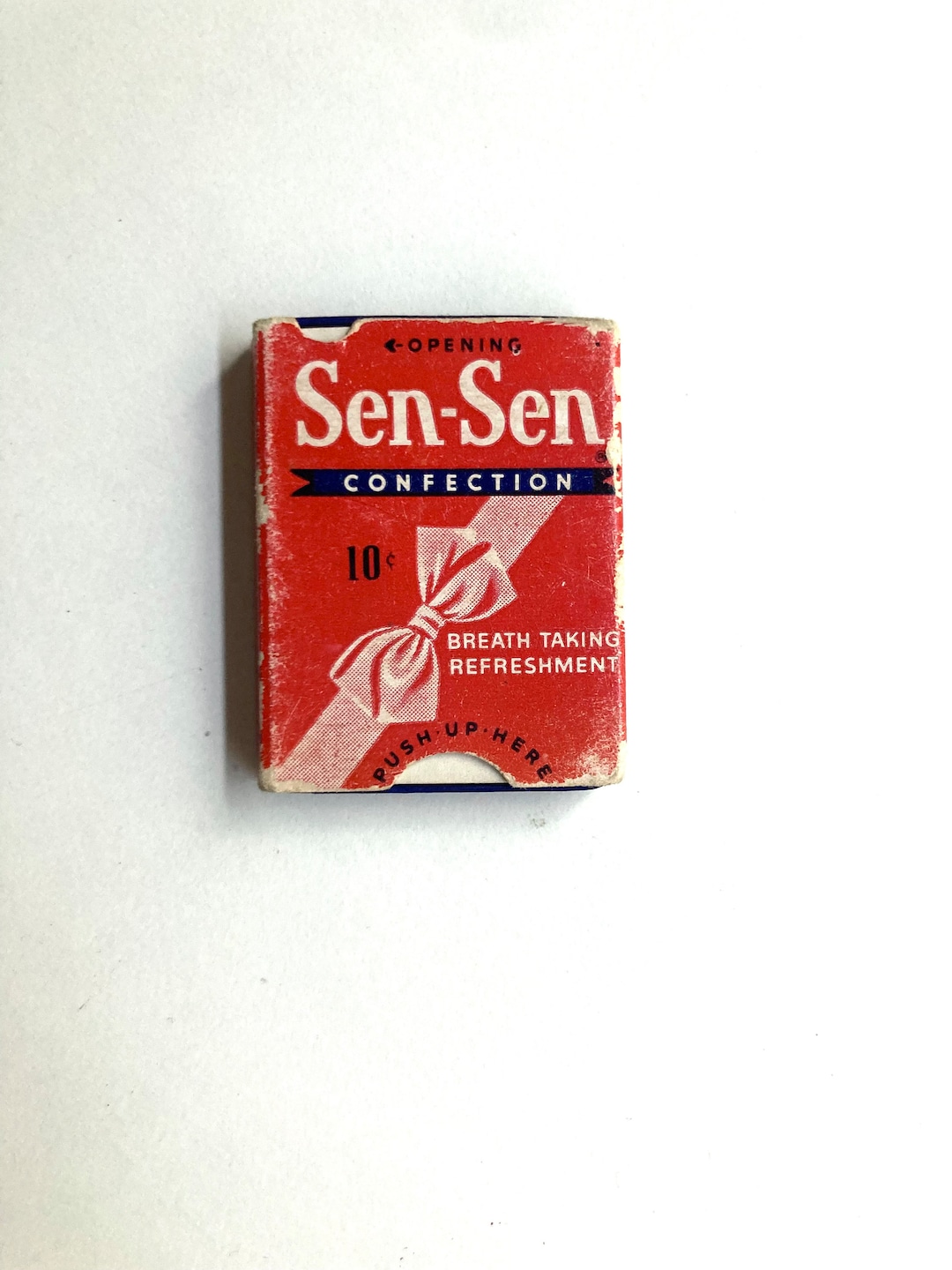 Vintage Sen Sen Cardboard Mint Box Red With a Bow 10 Cents - Etsy