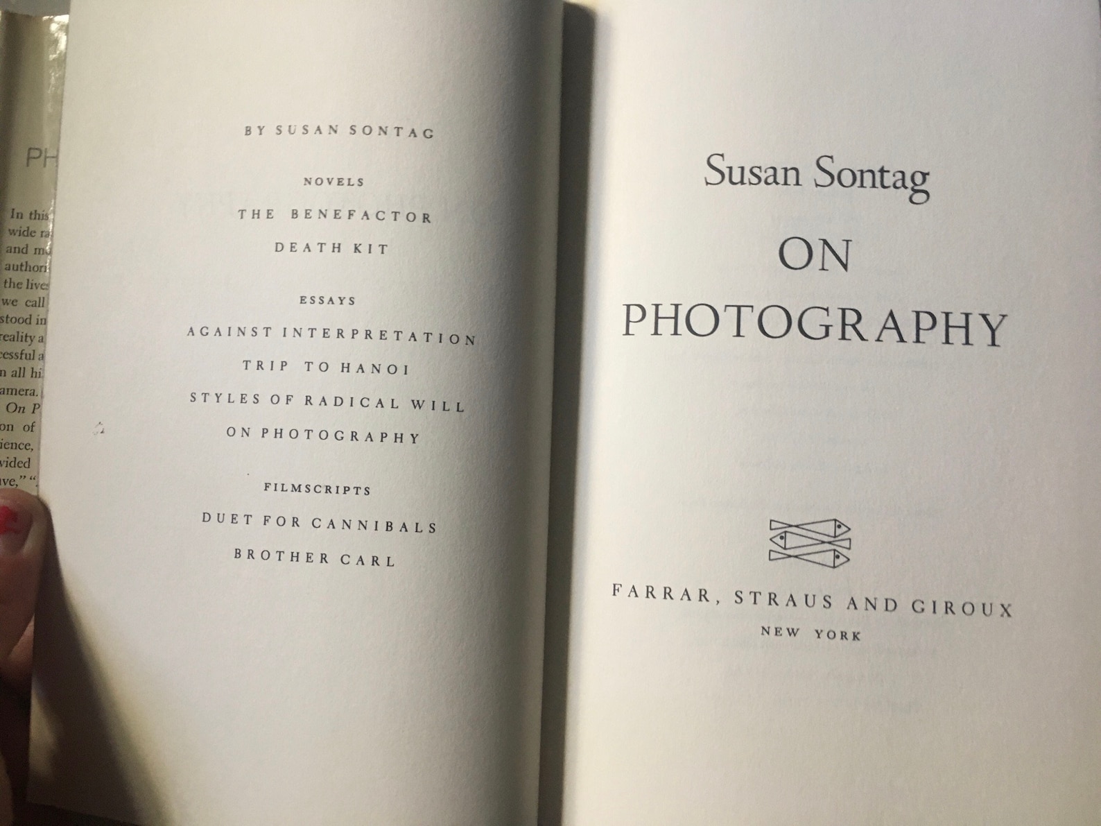 Vintage hardcover susan sontag on photography 1977 printing | Etsy