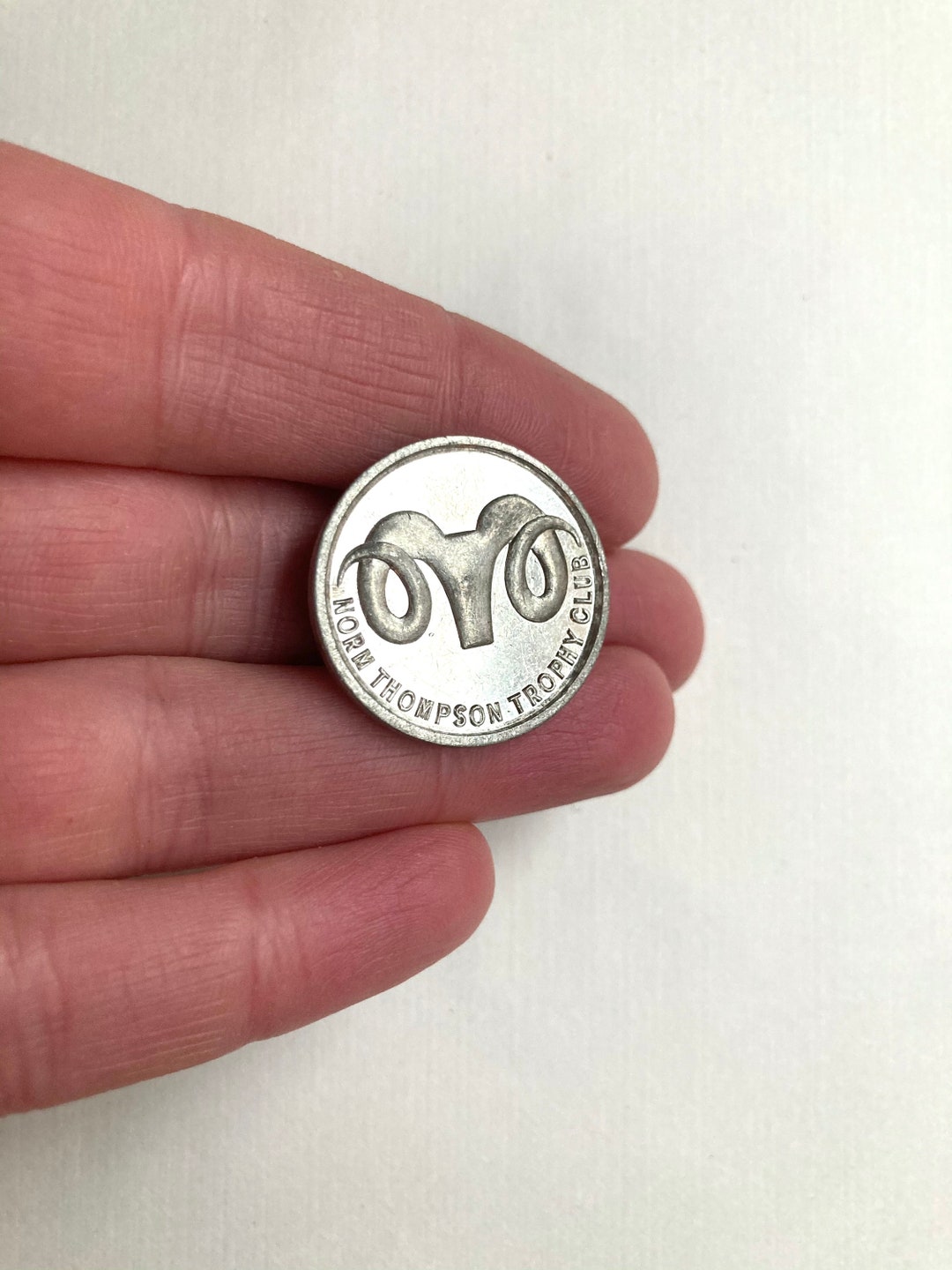 Vintage Norm Thompson Metal Trophy Club Pin - Etsy