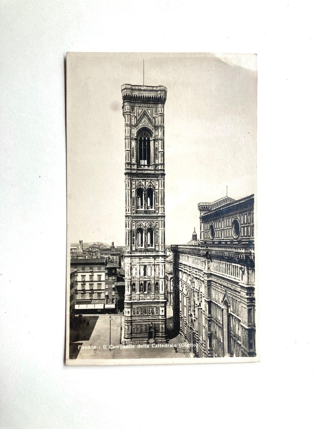 Vintage Souvenir Postcard of Firenze Florence Italy Giotto - Etsy