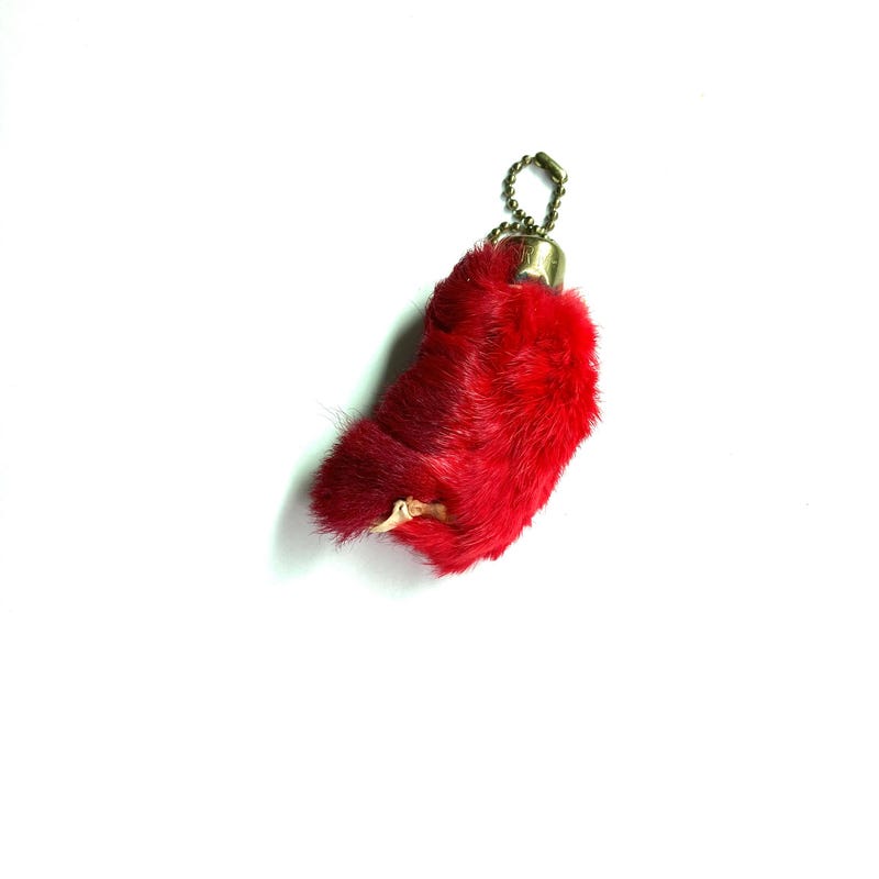 Real Fur Rabbit Keychain - Etsy