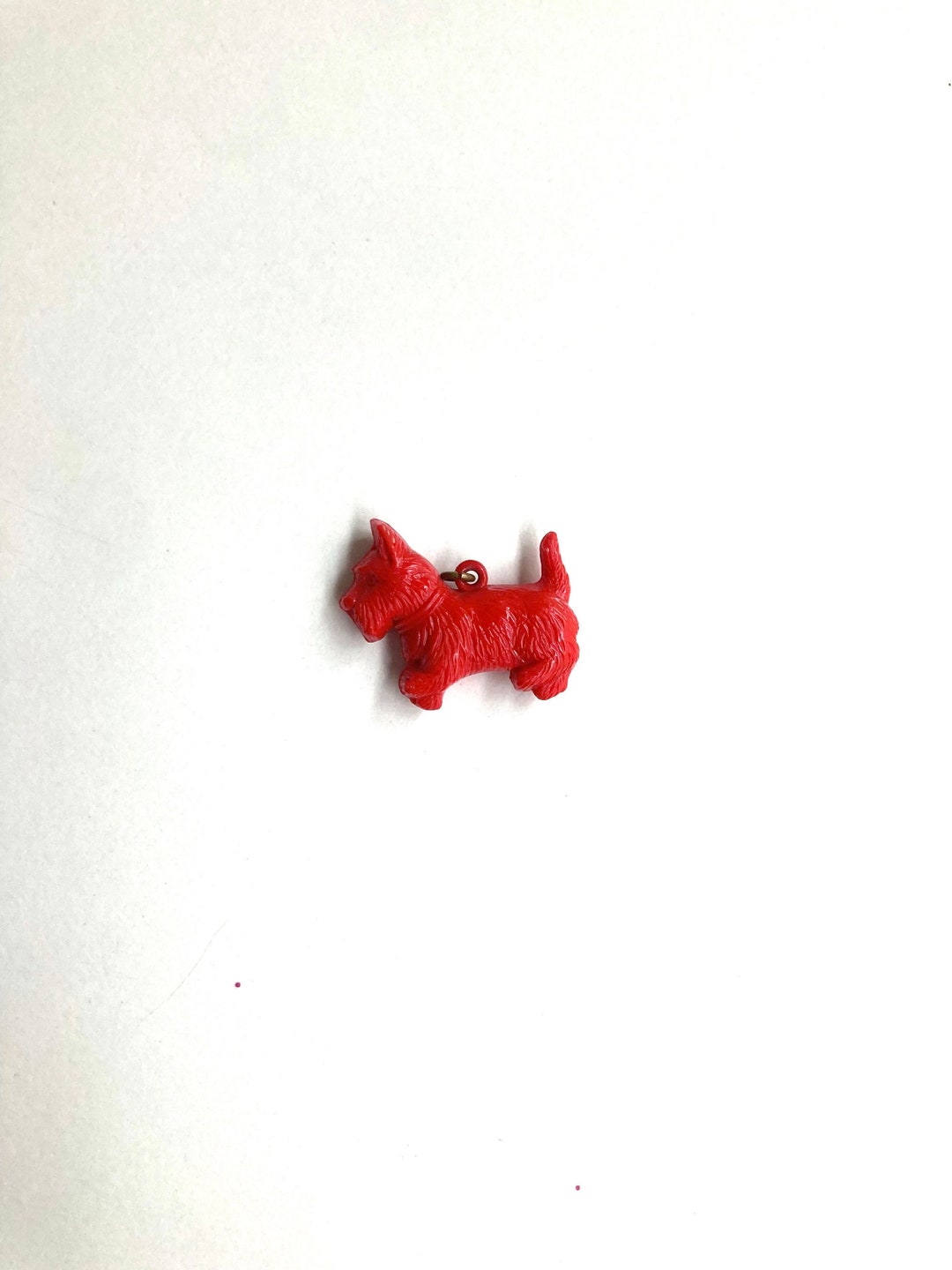 Vintage Cracker Jack Red Scotty Dog Charm - Etsy