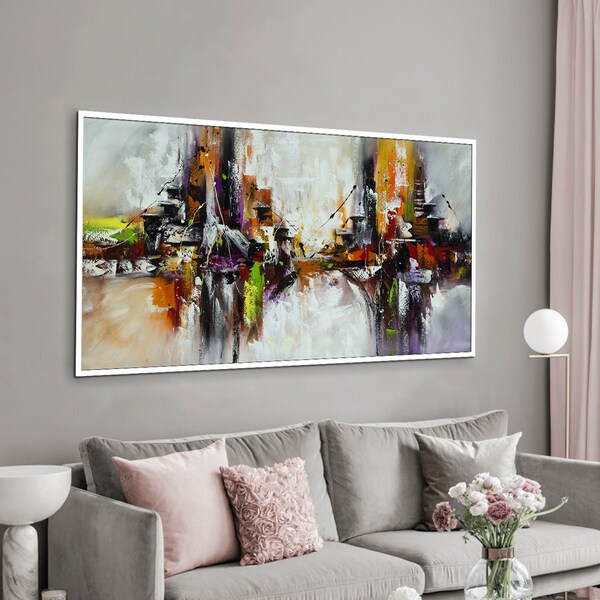 Pintura abstracta - Etsy España