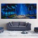 Waterfall Abstract Art, Abstract Blue Painting, Painting on Large ...