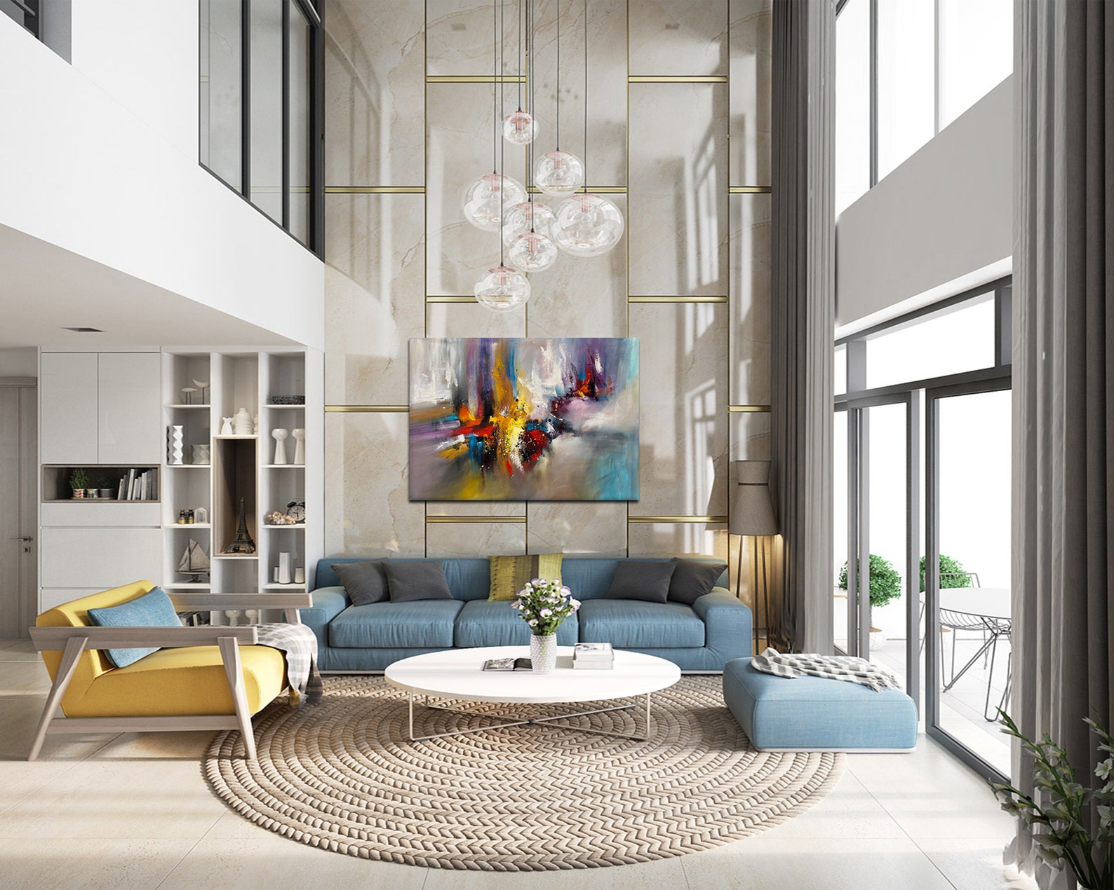 Abstract Painting Acrylic Multi Colour Art Original Large - Etsy