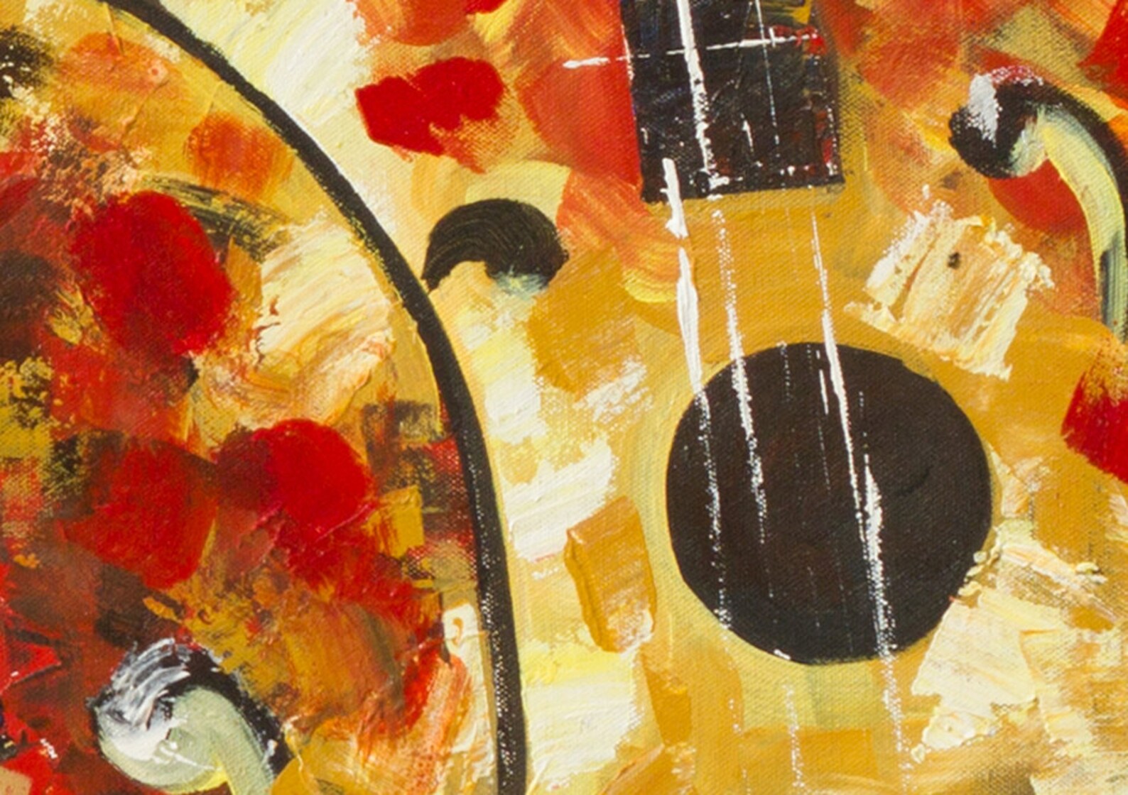 Abstract Music Painting Modern Art Guitar Contemporary - Etsy UK