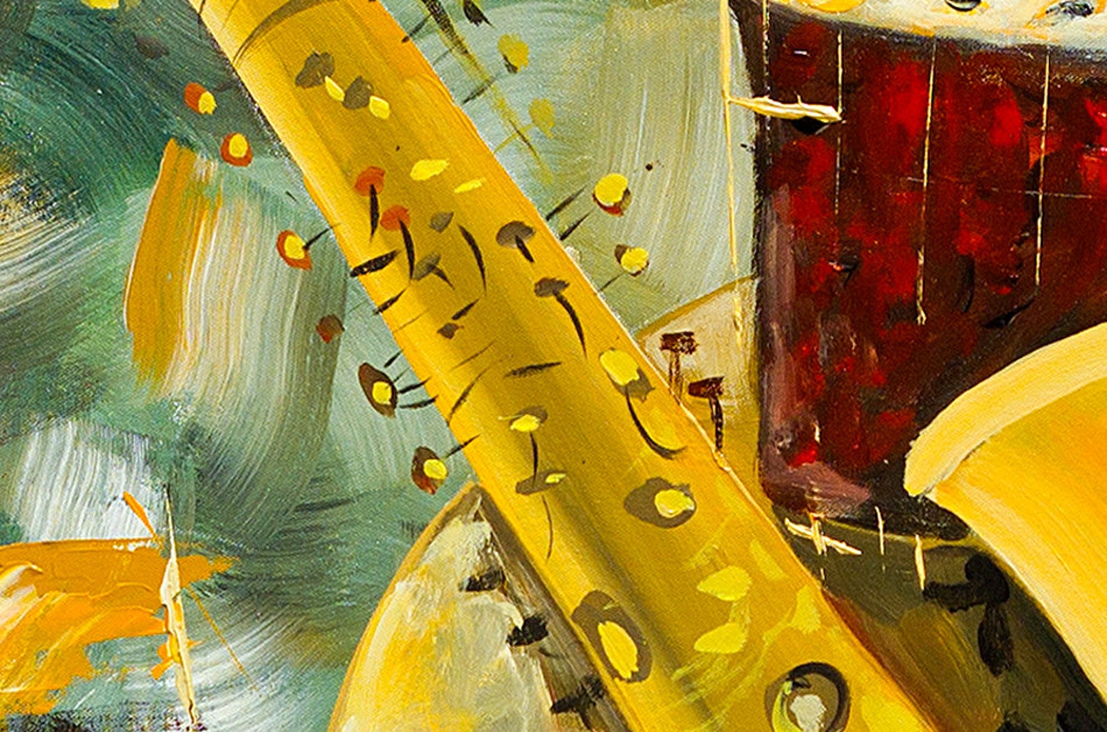 Large Abstract Music Painting Large Acrylic Art Music | Etsy